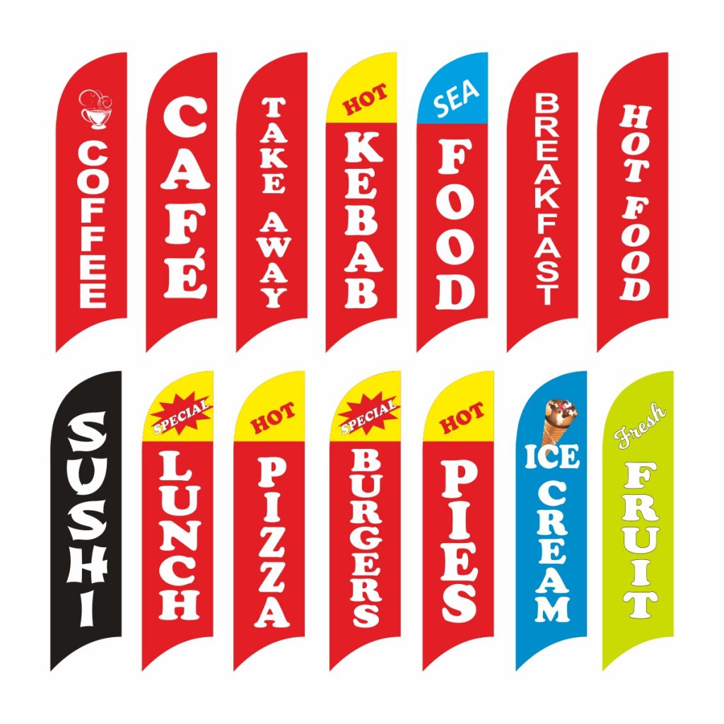 Pre-made Advertising Flags for Cafe & Restaurant from $58.00 - Ready to ...