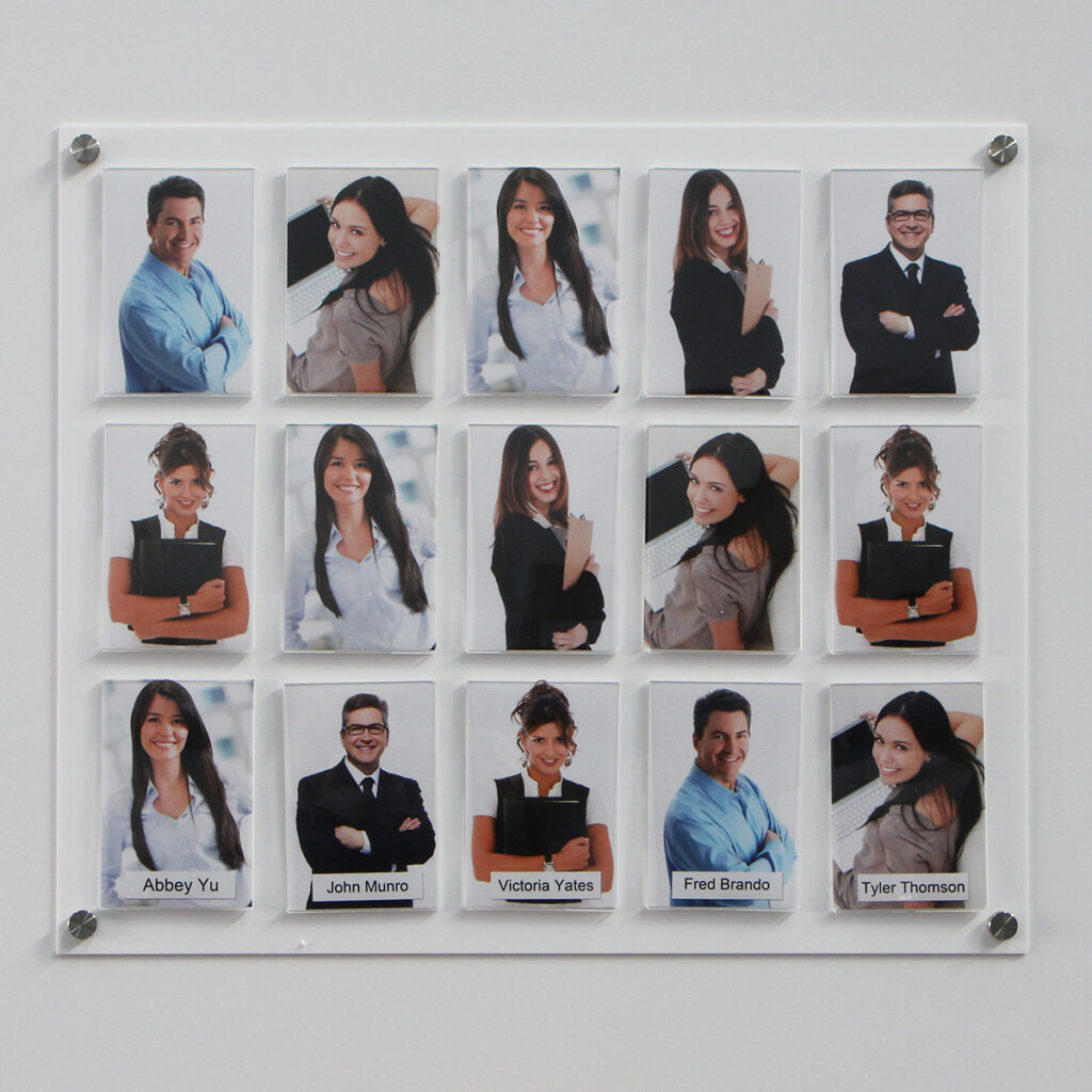 Display Your Staff Photos Professionally with Acrylic Photo Boards - JY ...