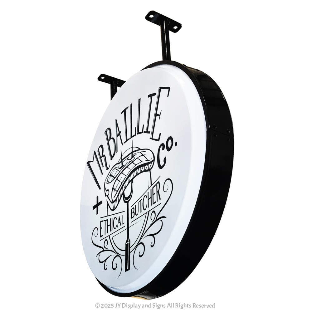 Ø80cm led Round Light Box wall mount double sided sign