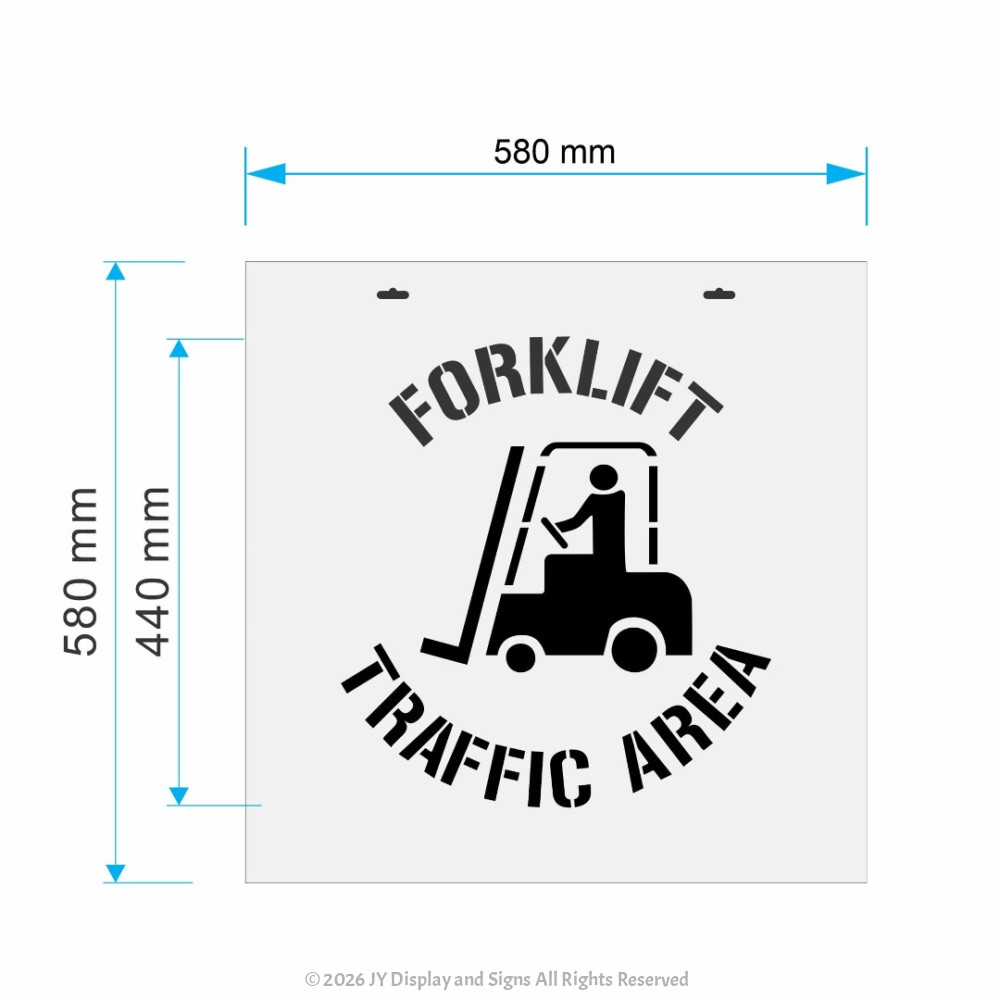FORKLIFT TRAFFIC AREA Stencil - ST-W-FTA | JY Display