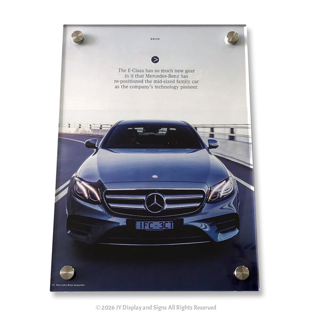 A4 Acrylic Sandwich Holders Floating Picture Frame Perspex Sign