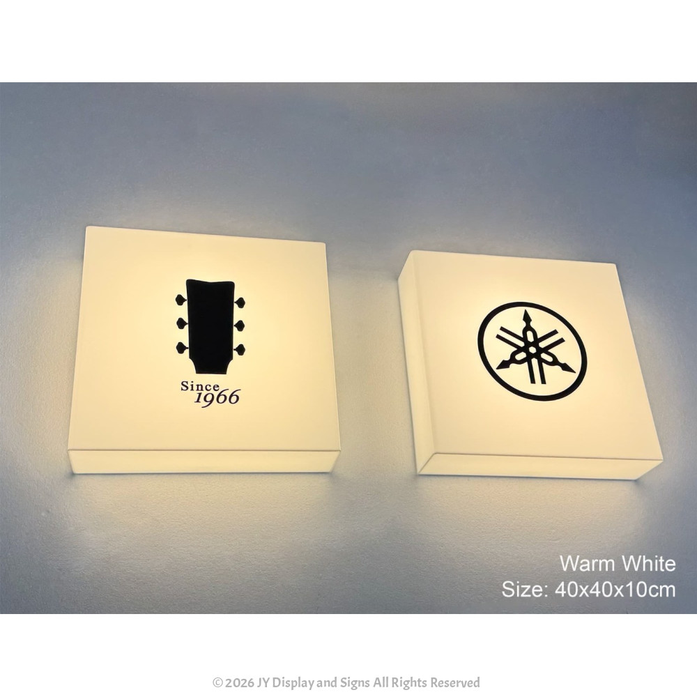 Single-Sided Square LED Light Box 40×40 cm | Opal Acrylic