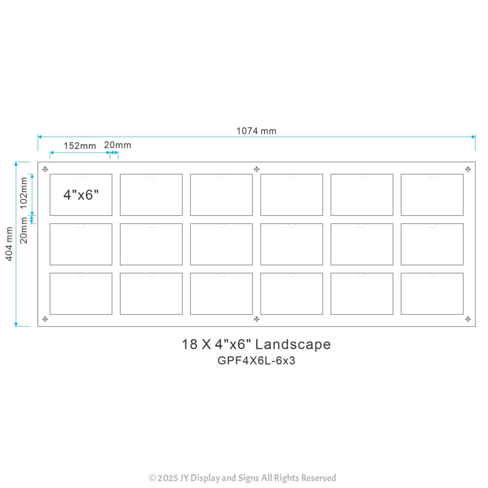 Staff Photo Board with 4x6 landscape photo pocket