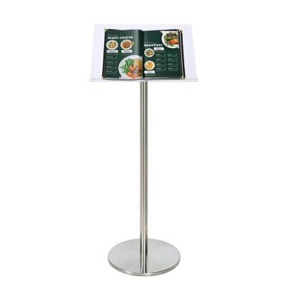 Freestanding Book Menu Holder / Silver A3 Book Menu Stand