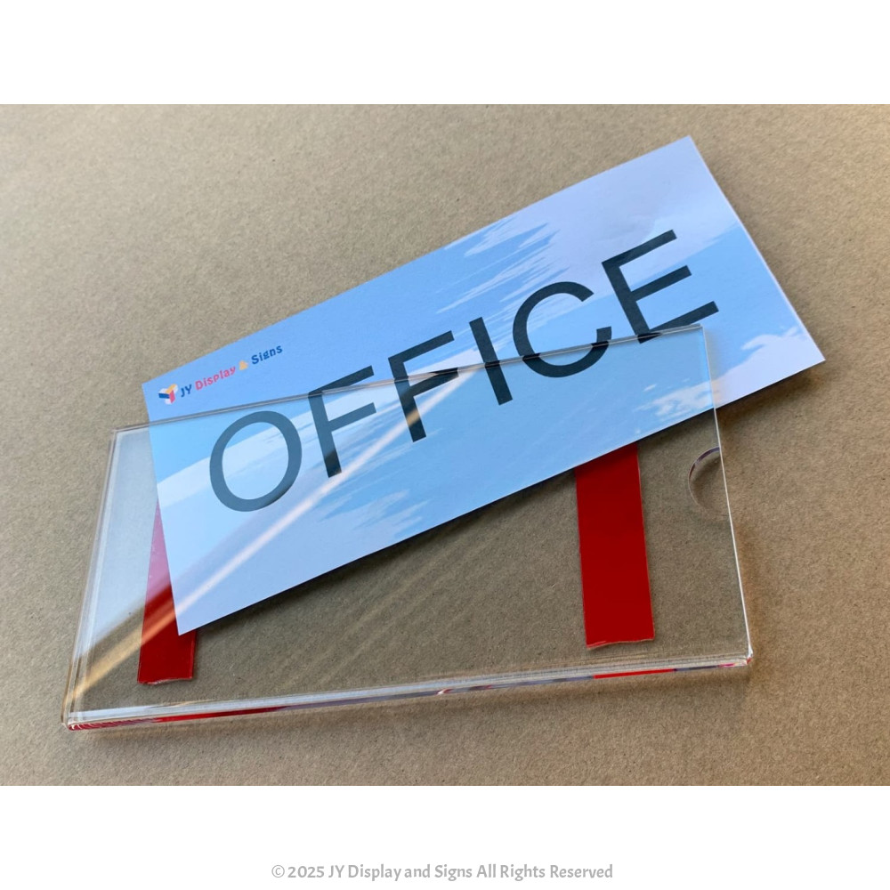 Clear Acrylic Sign Pocket door sign office and wall sign