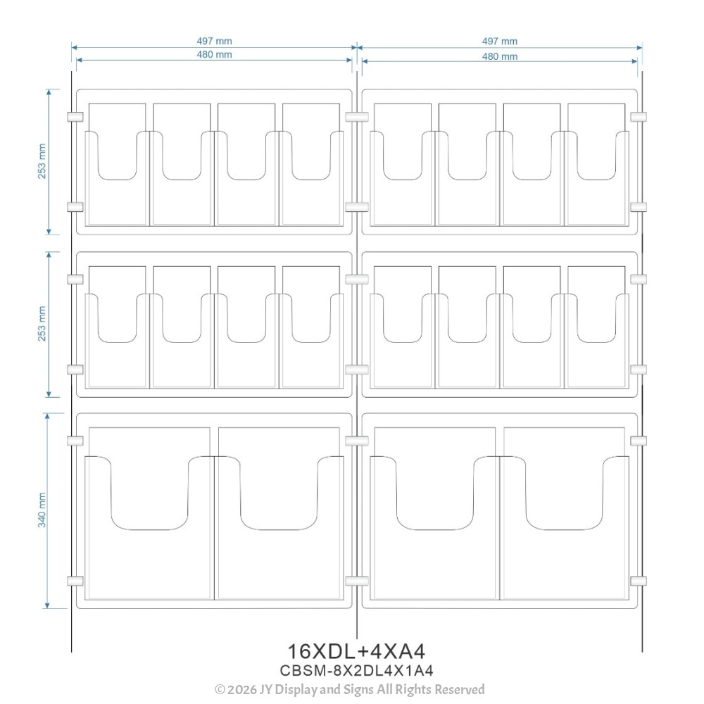 A4 and DL Cable leaflet Pamphlet Display Kit Cable suspended leaflet ...