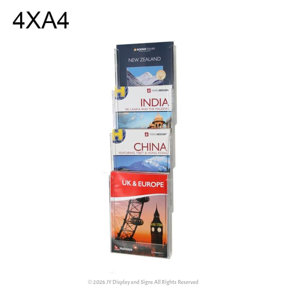4 A4 Expandastand Wall Brochure Holder Kit