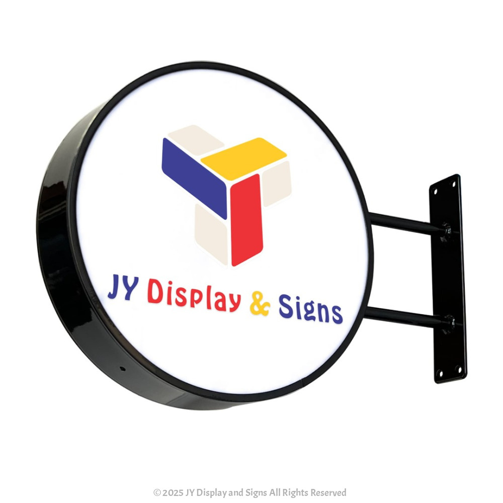 Ø60cm Round LED Double-Sided Light Box Project blade sign Flat Face ...