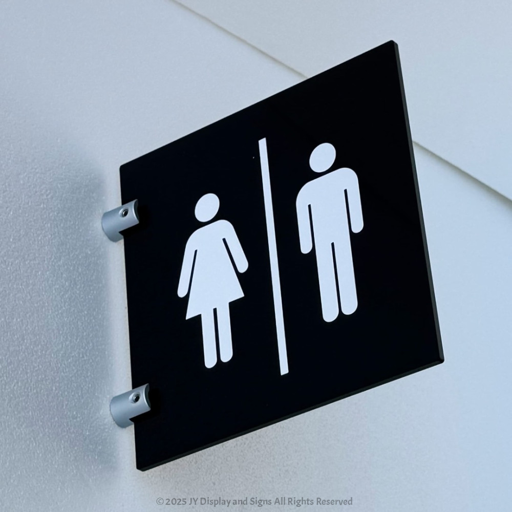 Square Male Toilet Sign for restroom direction signage