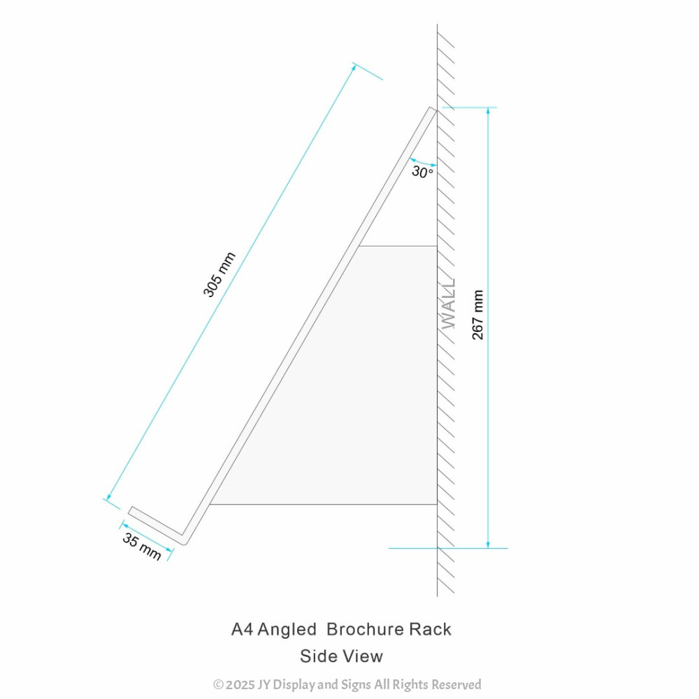 A4 angled Brochure Display Racks / Booklet Shelves - Organize and ...