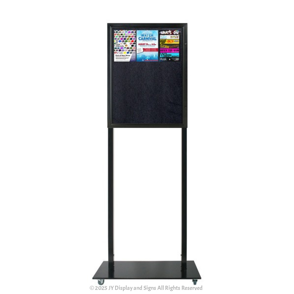 Black Freestanding Cork Tall Info Stand | JY Display & Signs
