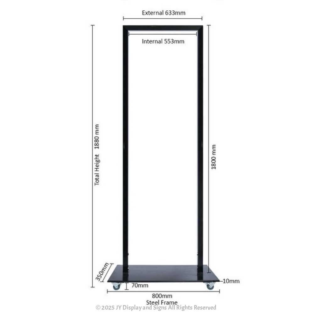 Black Freestanding Cork Tall Info Stand | JY Display & Signs