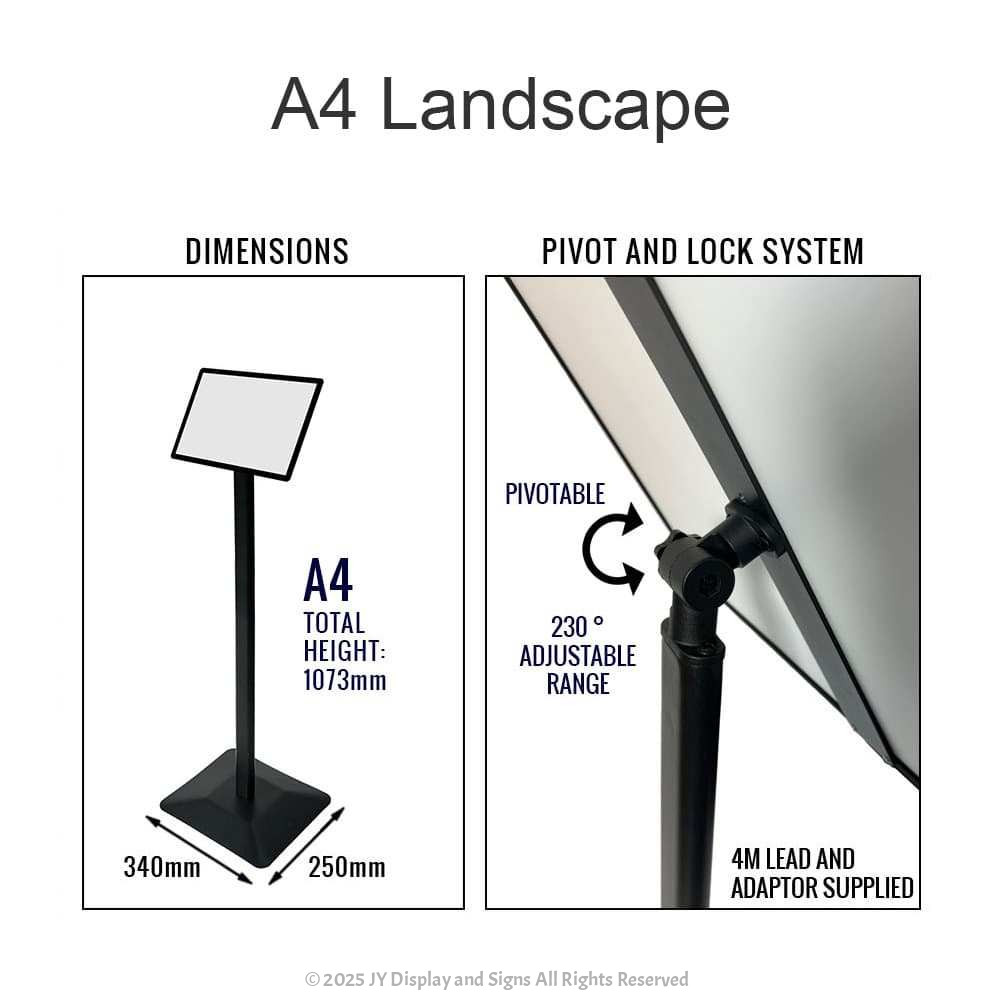 Slim Bright A4 LED Light Box Sign | Display Stand | Poster Holder