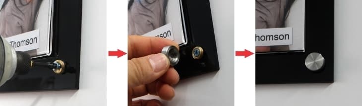 Panel Mounts Sign Flush Screw Covers Sign Caps fixing stainless